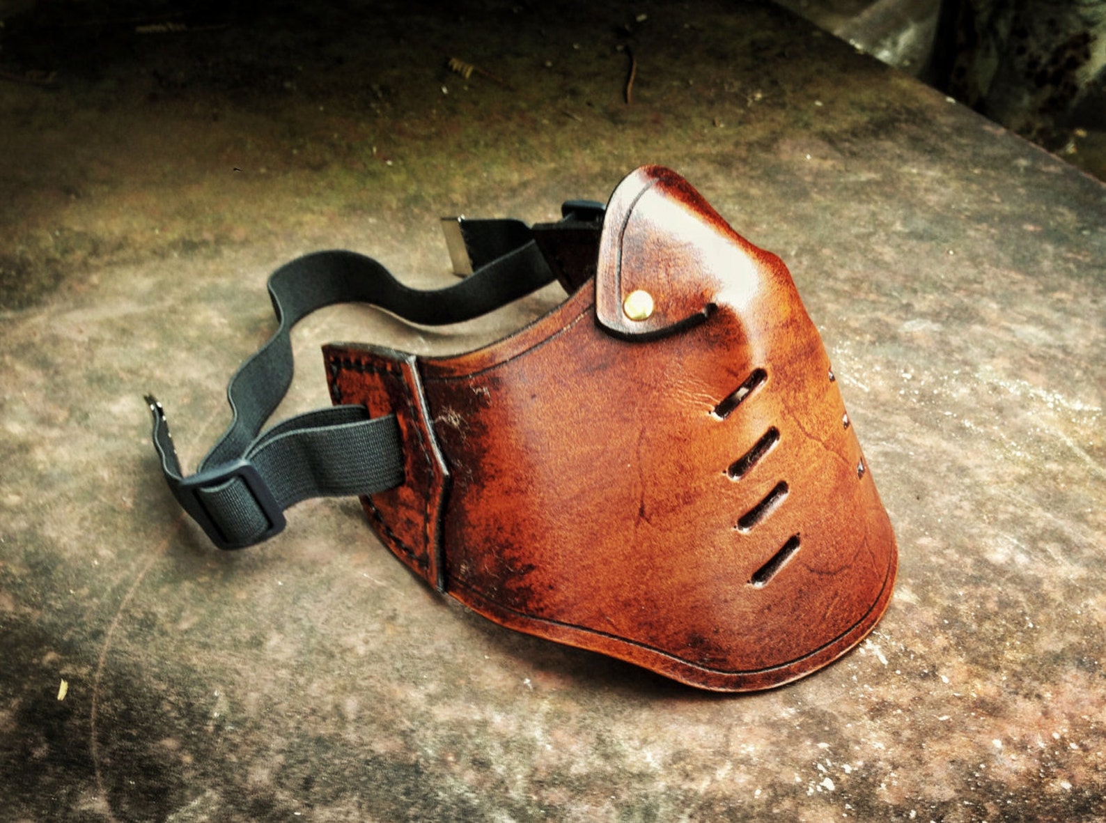 Handmade Leather Half Face Mask - Etsy