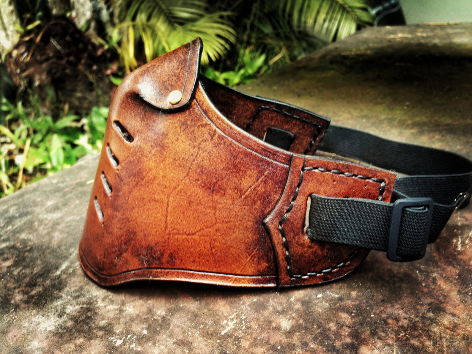 Handmade Leather Half Face Mask - Etsy
