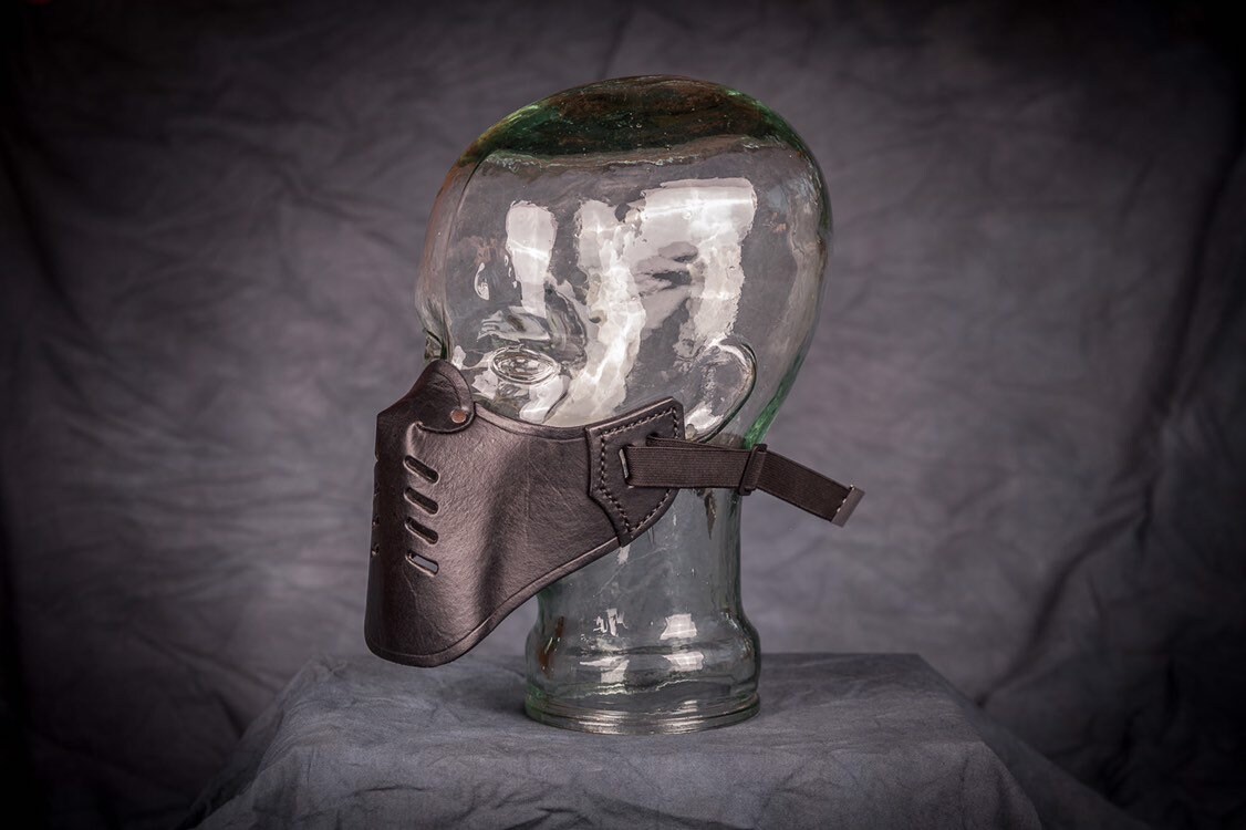 Handmade Leather Half Face Mask - Etsy