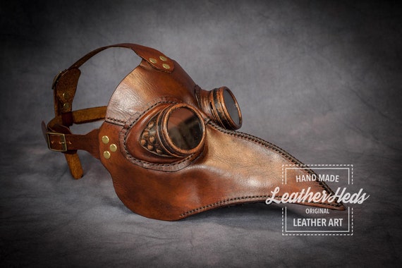 Antique Plague Mask Leather Plague Doctor Mask