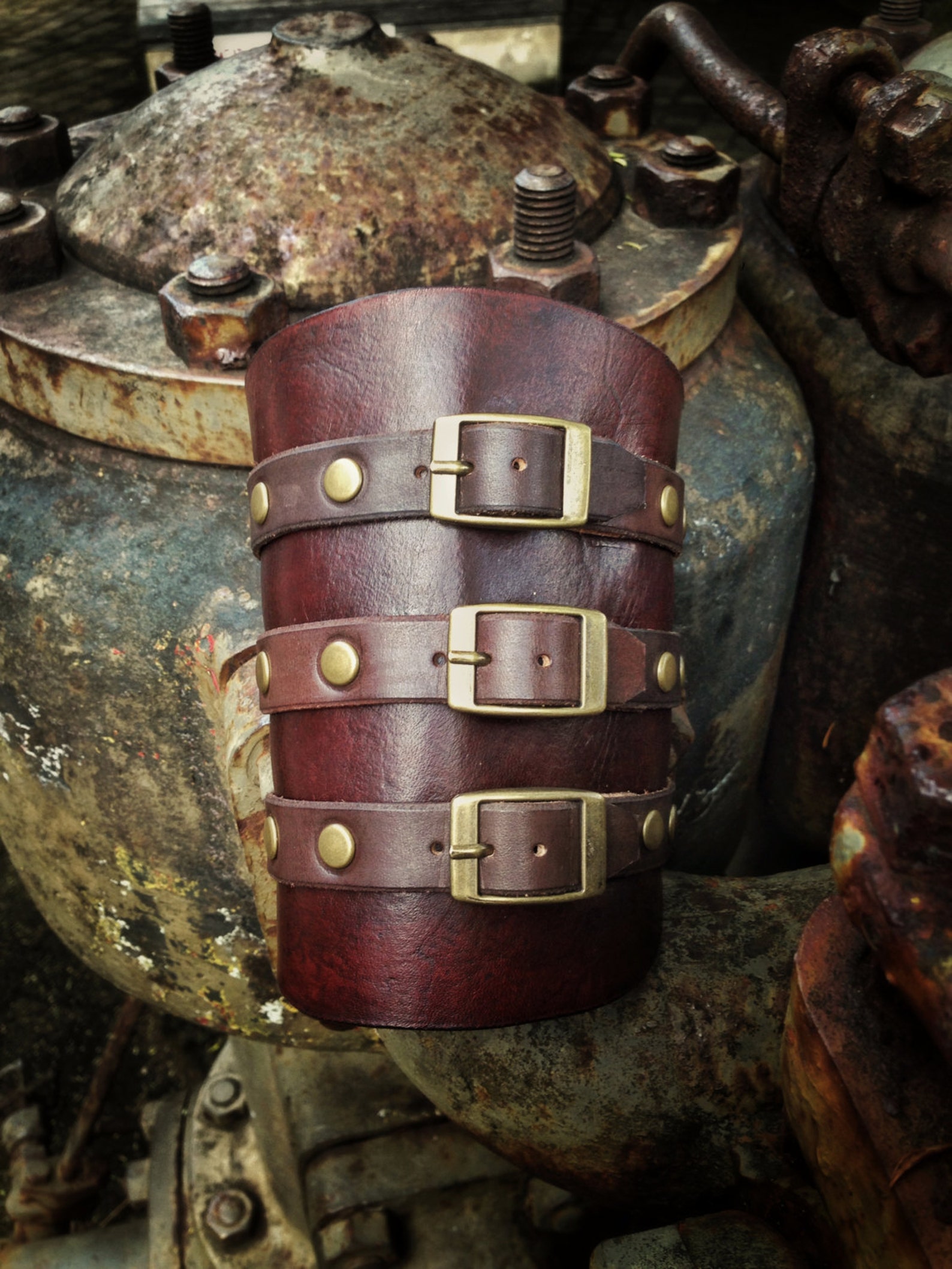 Buckle up Steampunk Bracer | Etsy