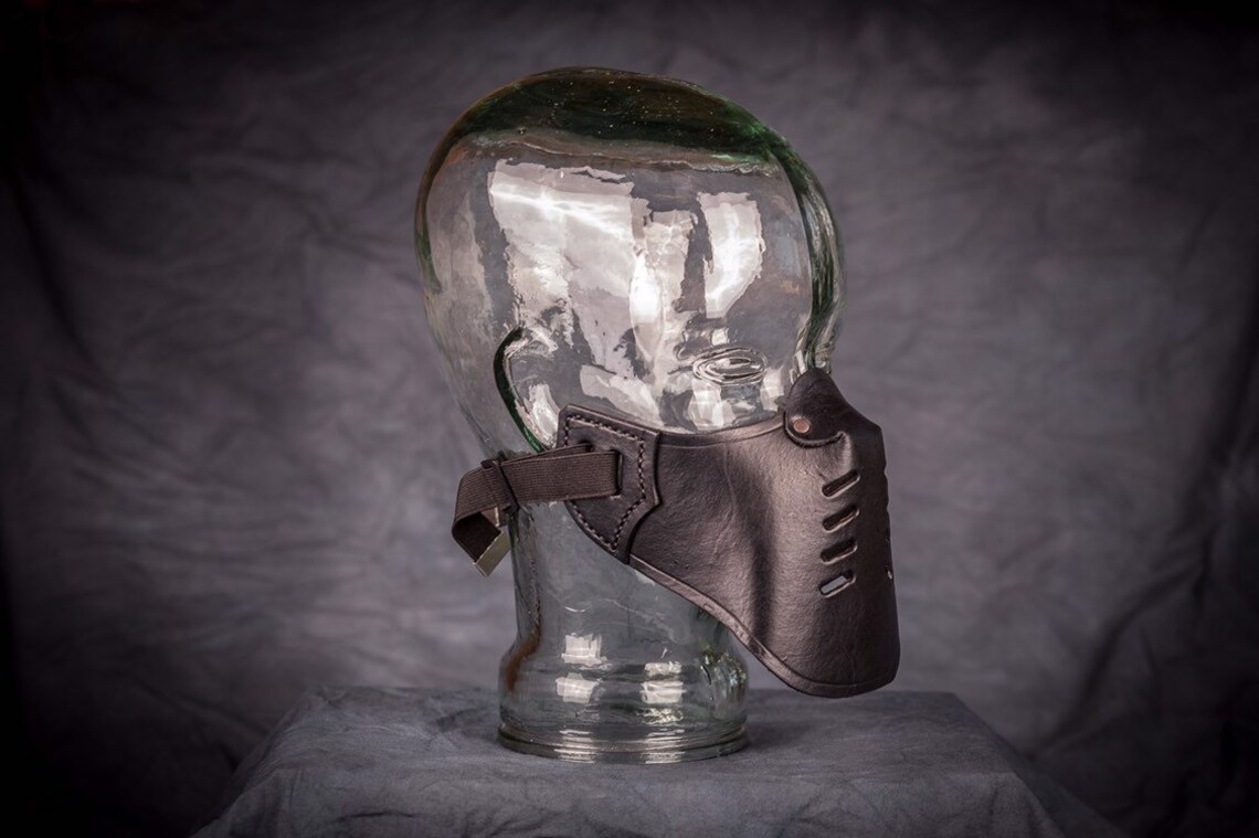 Handmade Leather Half Face Mask - Etsy