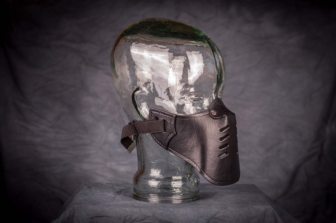 Handmade Leather Half Face Mask - Etsy