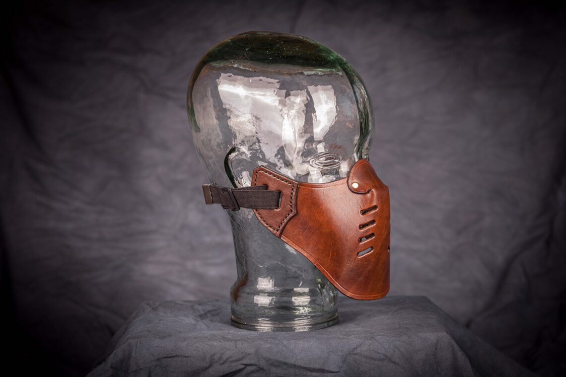 Handmade Leather Half Face Mask - Etsy