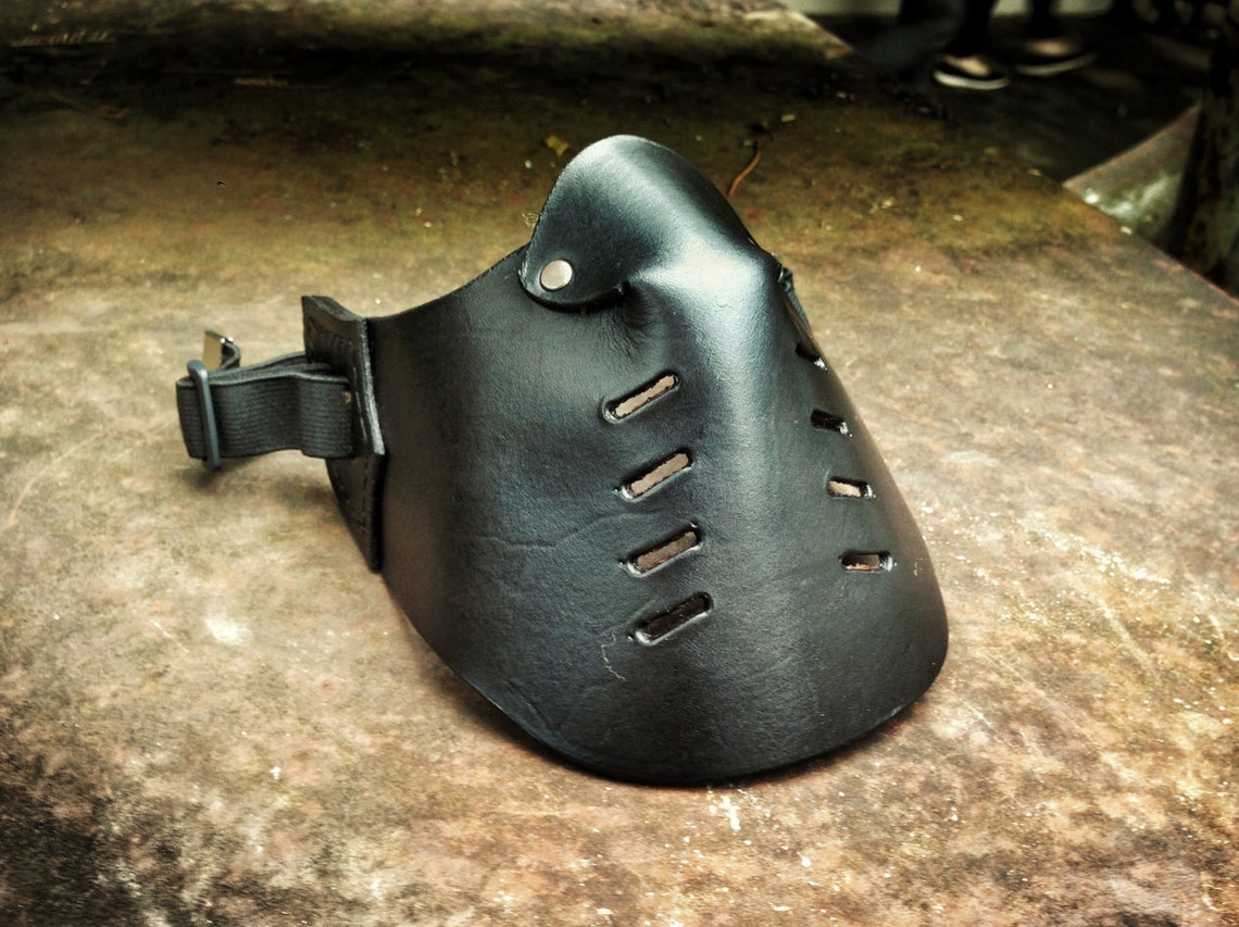 Handmade Leather Half Face Mask - Etsy