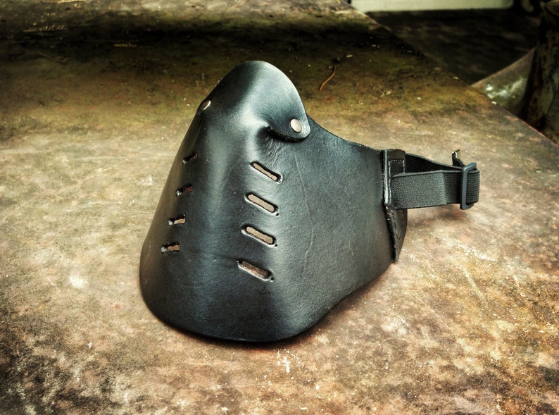 Handmade Leather Half Face Mask - Etsy