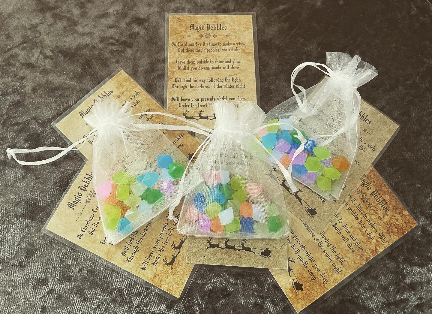 Magic Glowing Pebbles and Poem Santa Reindeer Christmas - Etsy