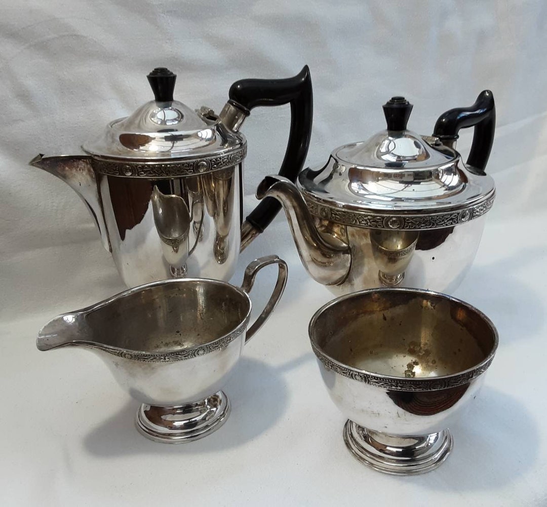 REDUCED Sheffield Silverplate Viners Alpha Teaset 4-piece - Etsy