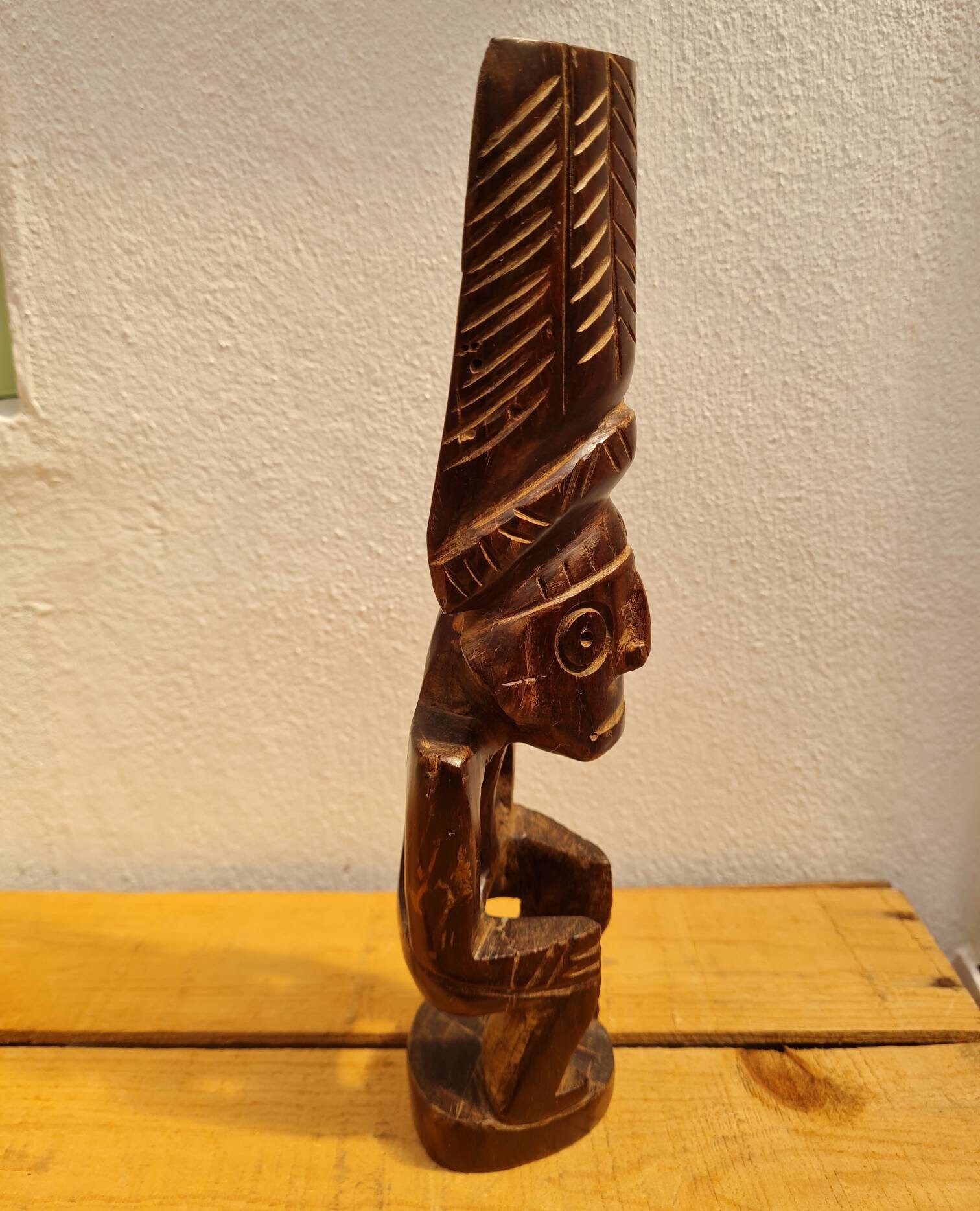 REDUCED Tribal Art Taino People Dominican Republic Carved Figure Shaman ...