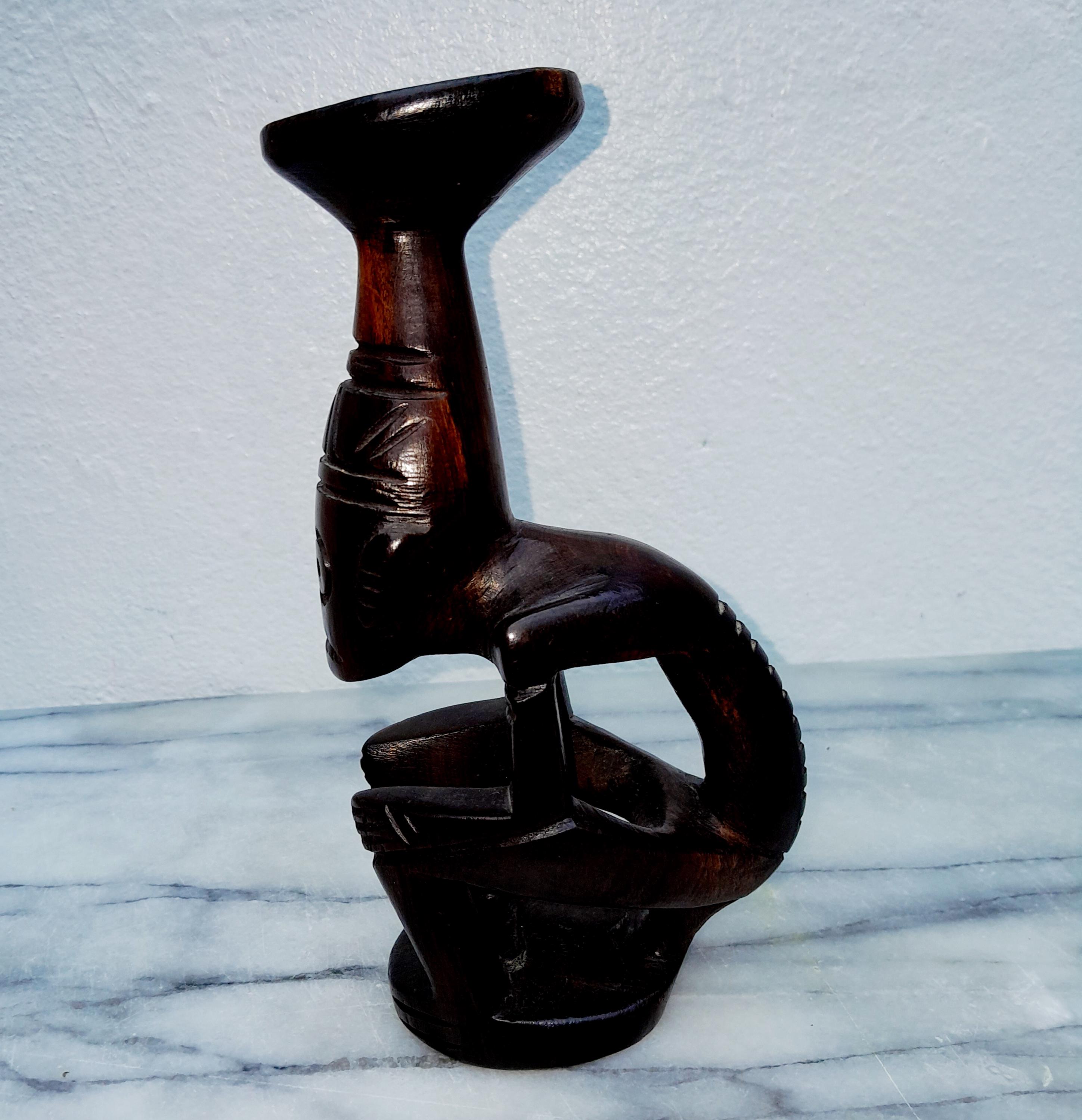 Tribal Art Taino People Dominican Republic Carved Figure Shaman Cahoba ...