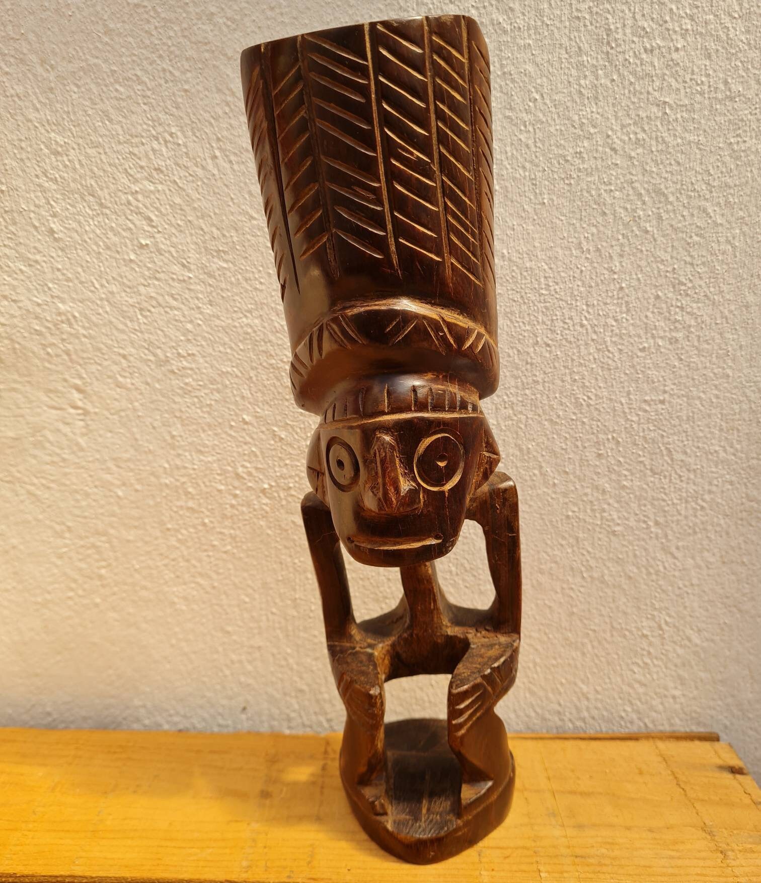 REDUCED Tribal Art Taino People Dominican Republic Carved Figure Shaman ...