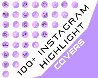 Purple Instagram Highlight Covers for Feminine Instagram - Etsy