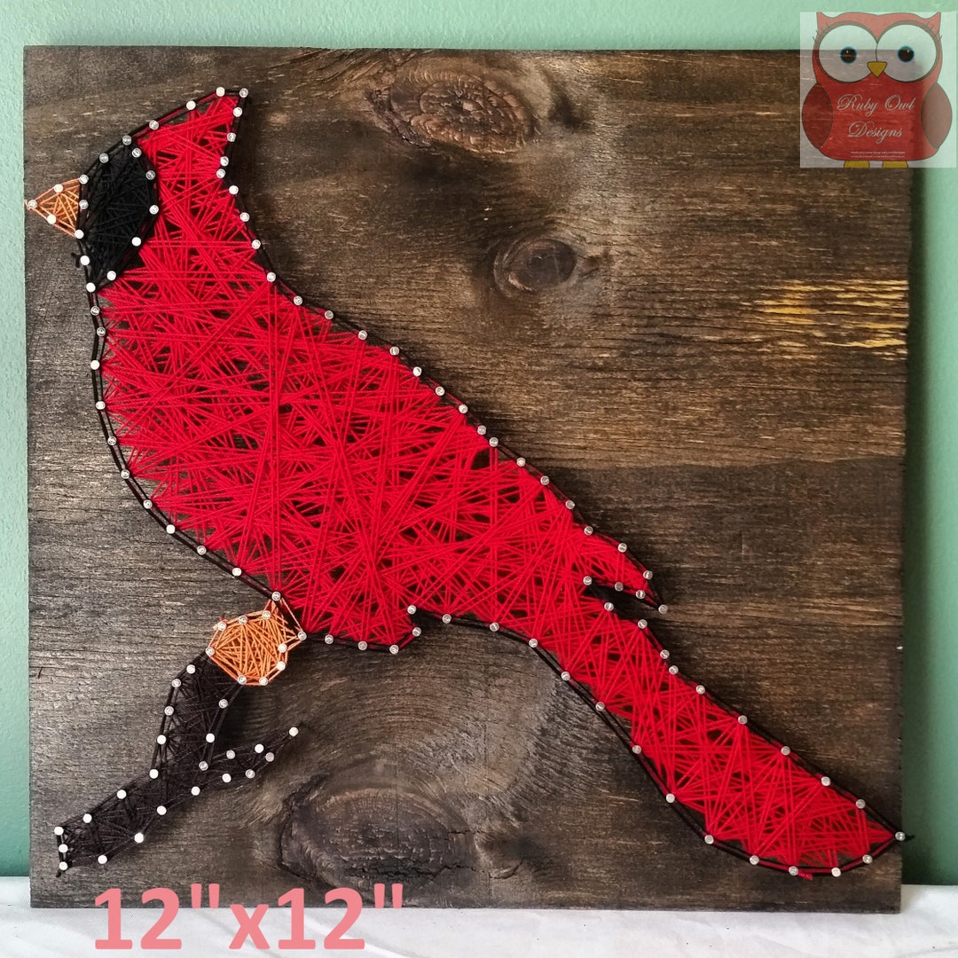 Cardinal String Art Sign, Made to Order - Etsy
