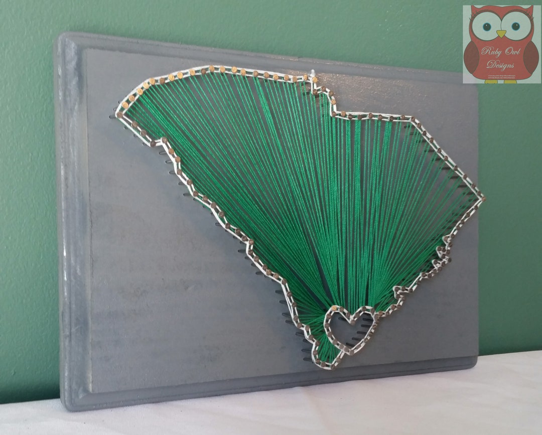 State of South Carolina String Art Sign, South Carolina, Made to Order ...