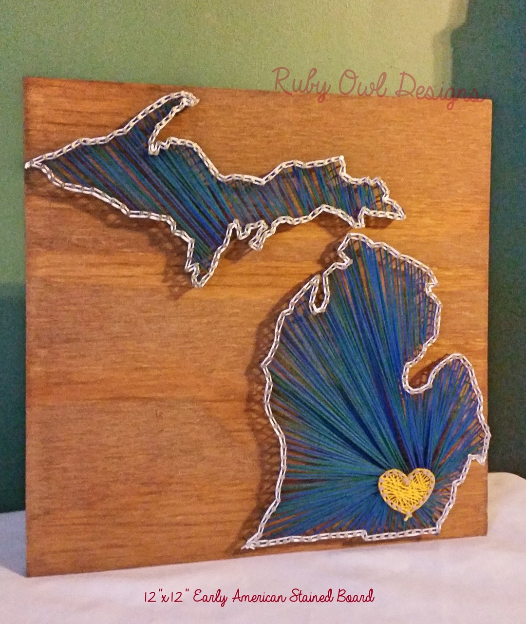 State of Michigan String Art Sign, Michigan, Made to Order - Etsy