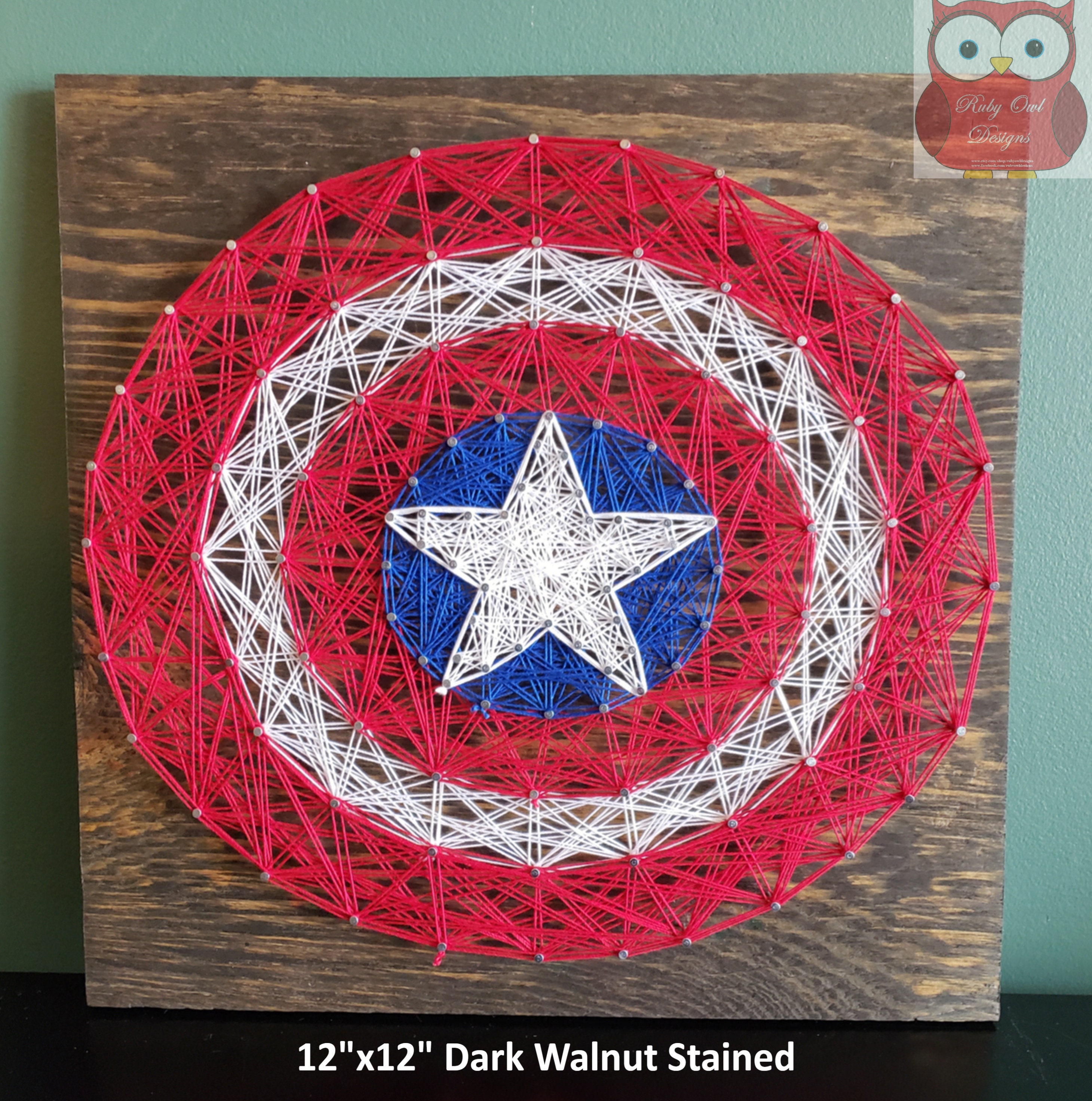 Captain America String Art Sign Marvel Captain America | Etsy