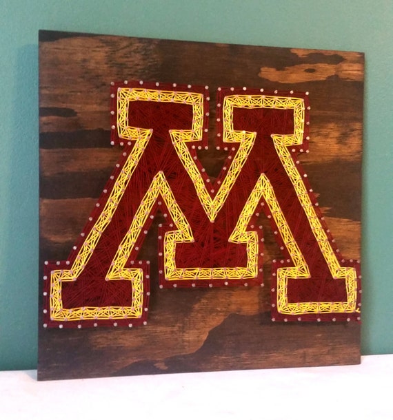 Minnesota College String Art Sign Gophers Made to Order Wall Hangings ...