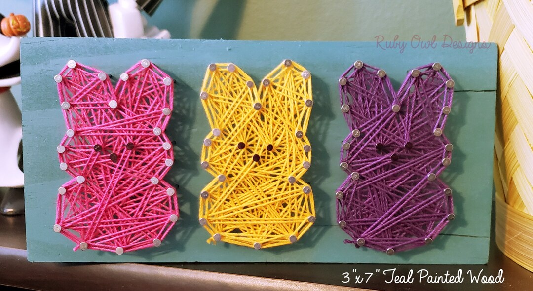 Peeps String Art Sign Easter Made to Order - Etsy