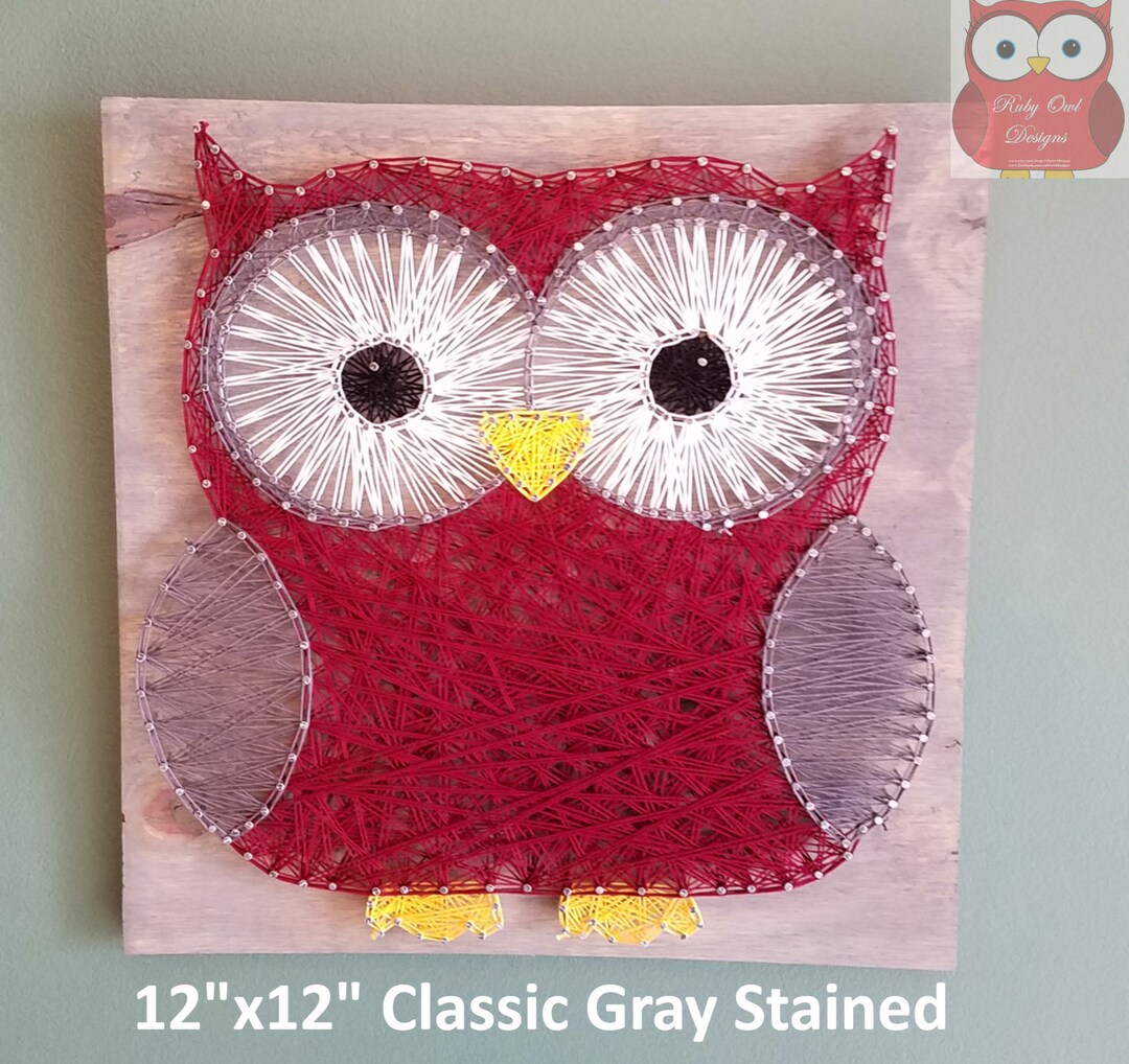 Owl String Art Sign, Big Owl, Nursery Decor, Baby Shower Gift, Made to ...