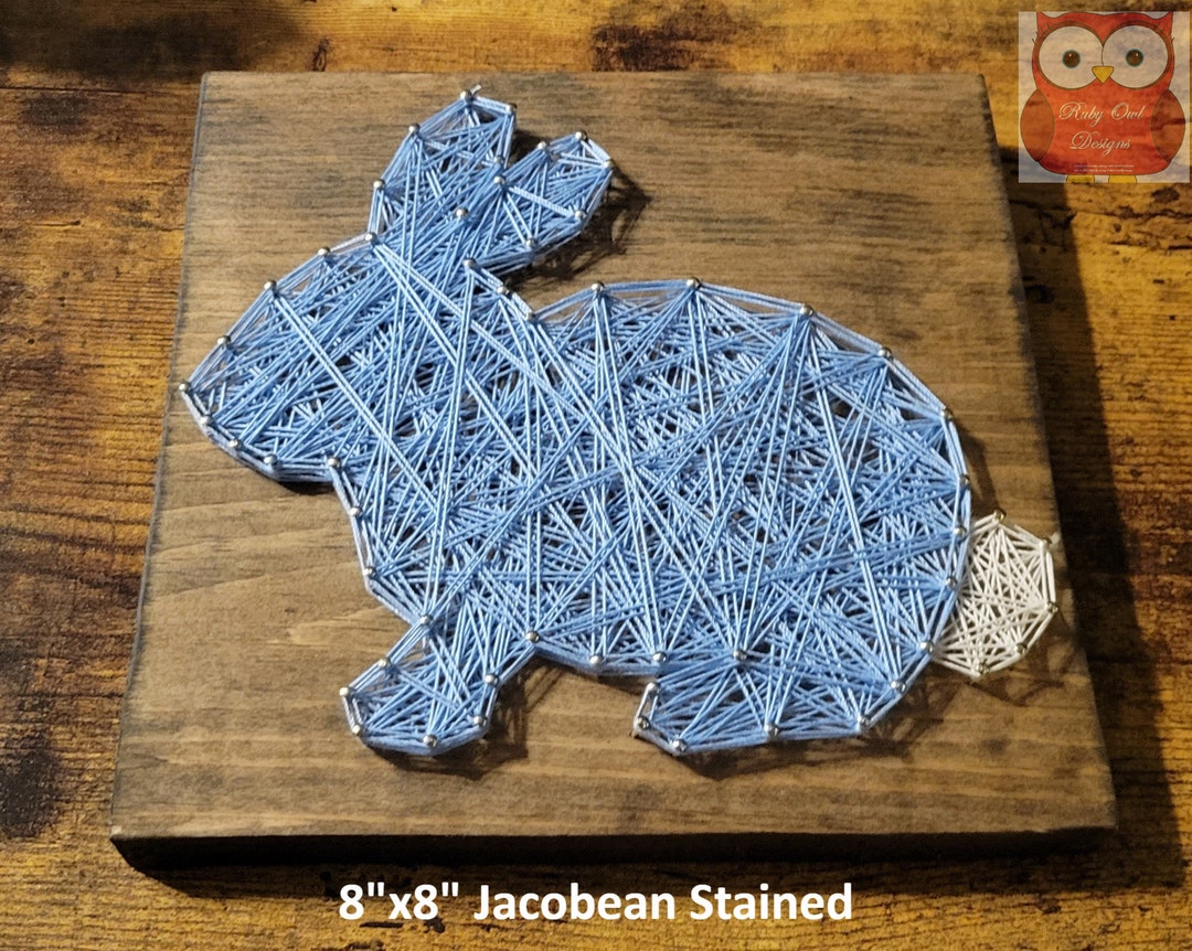 Bunny String Art Sign, Bunny, Rabbit, Nursery Decor, Easter, Made to ...