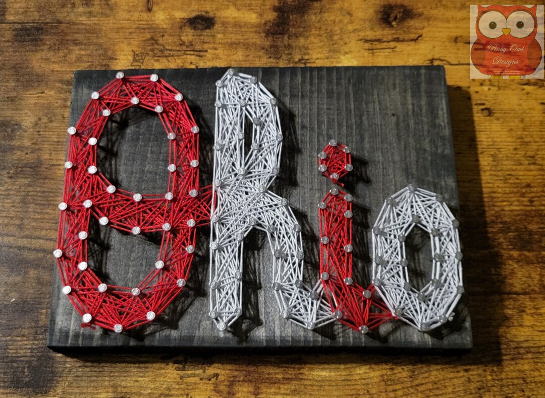 Script/cursive Ohio String Art Sign, Made to Order - Etsy