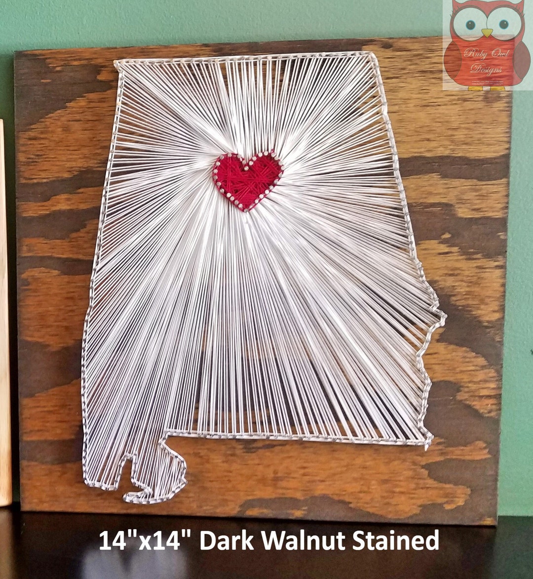 State of Alabama String Art Sign, Alabama, State Sign, Made to Order - Etsy