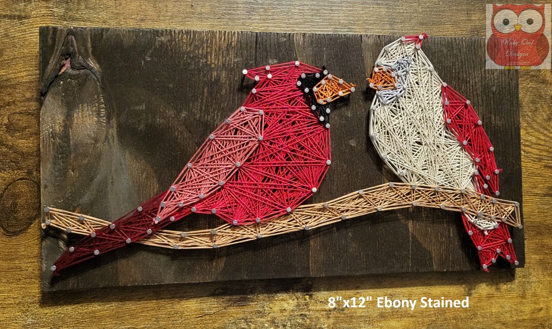 Cardinals String Art Sign, Cardinals, Birds, Red Bird, Made to Order - Etsy