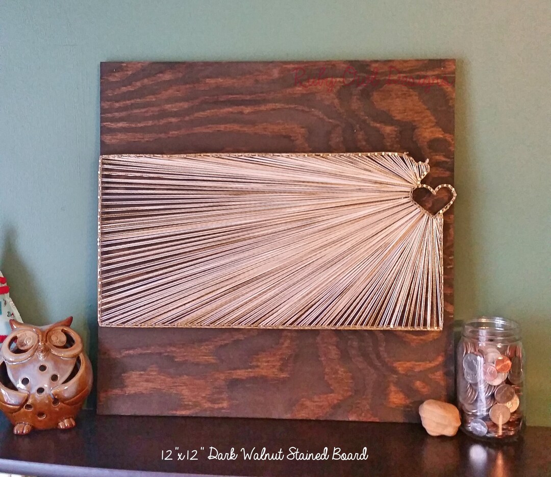 State of Kansas String Art Sign, Kansas, Made to Order - Etsy