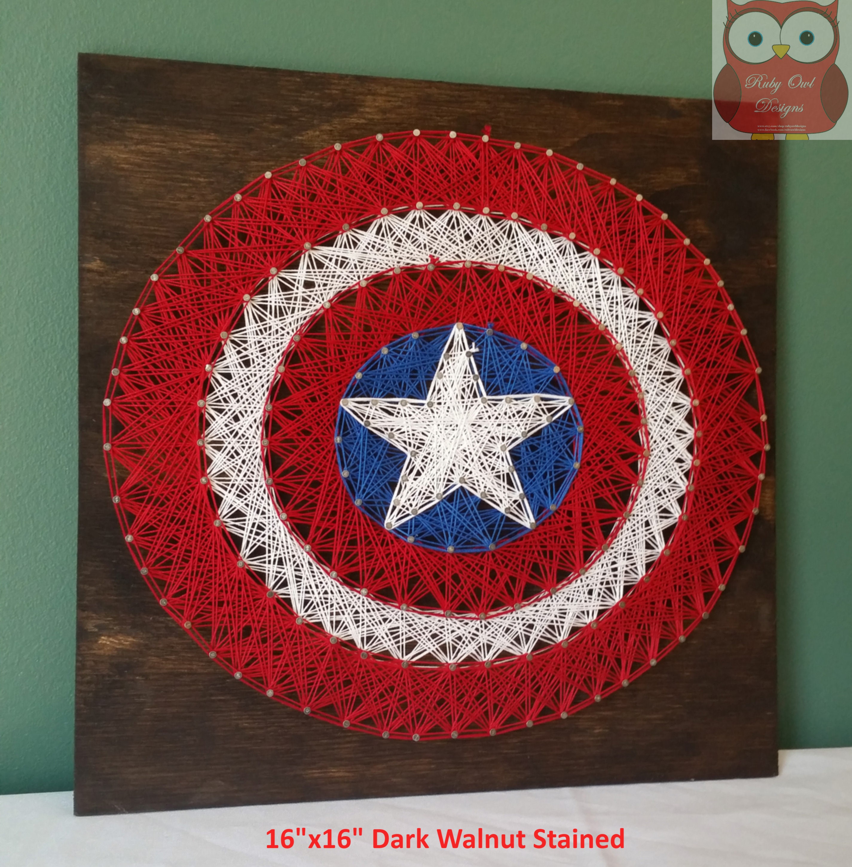 Captain America String Art Sign Marvel Captain America | Etsy