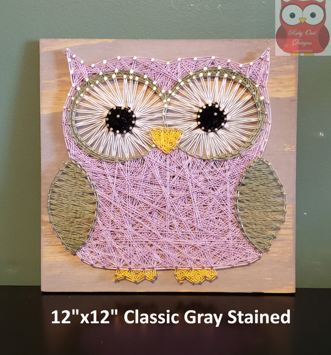 Owl String Art Sign, Big Owl, Nursery Decor, Baby Shower Gift, Made to ...