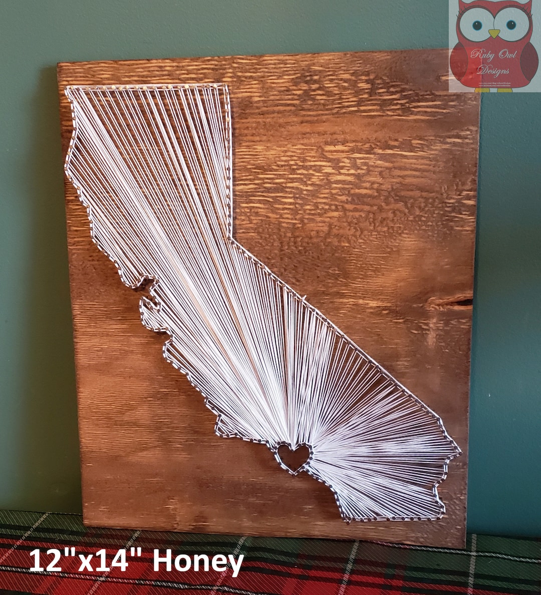 State of California String Art Sign, California, Made to Order - Etsy