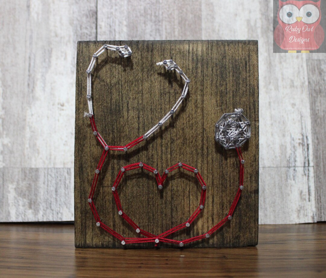 Stethoscope String Art Sign, 5"x6" Jacobean Stained, Nursing, Doctors ...