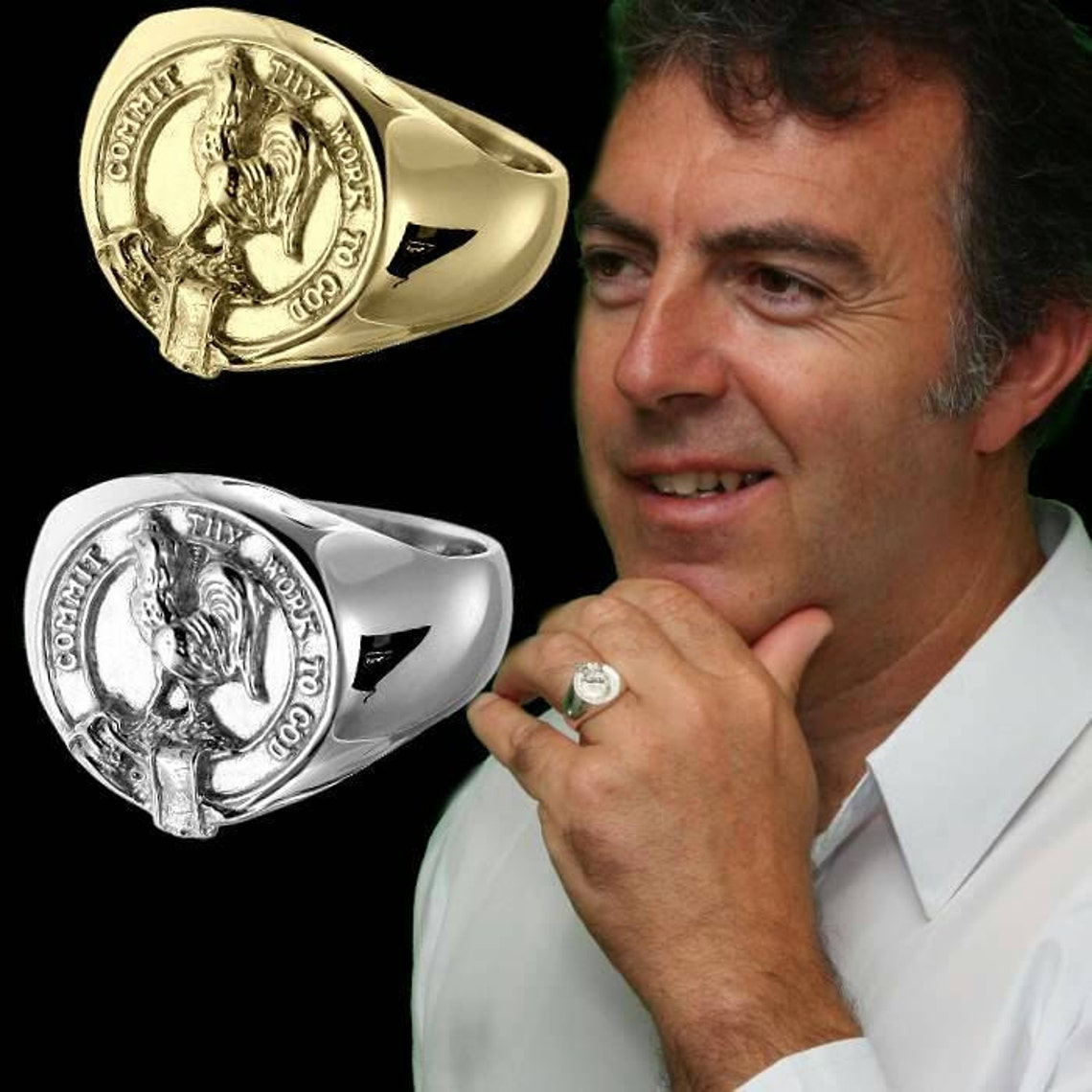 Clan Sinclair Crest Men's Signet Ring - Etsy