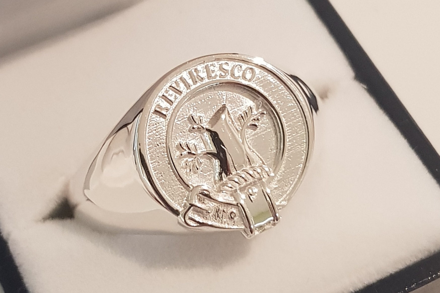 Macewan Clan Crest Signet Ring Silver or Gold - Etsy