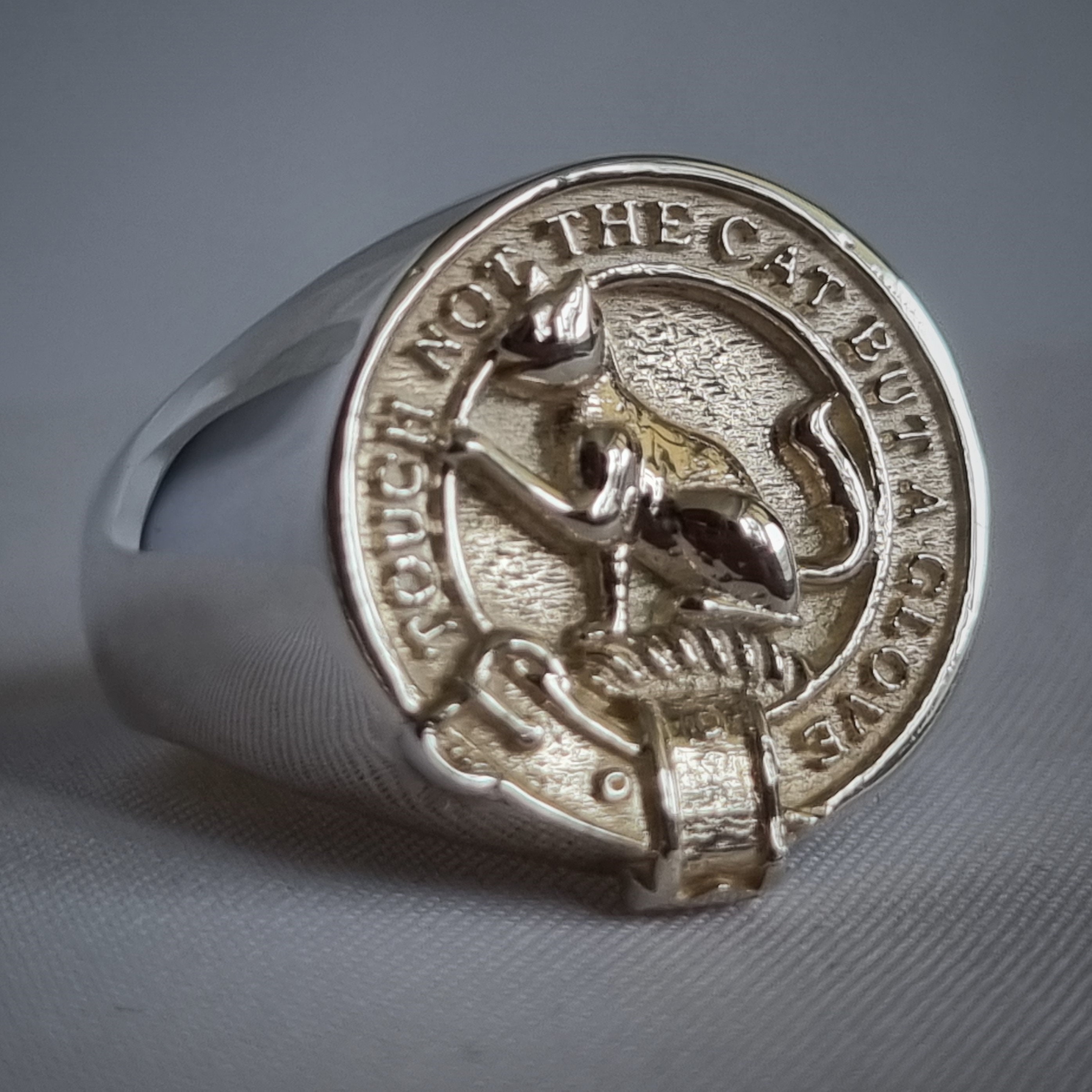 Macpherson Clan Crest Signet Ring - Etsy