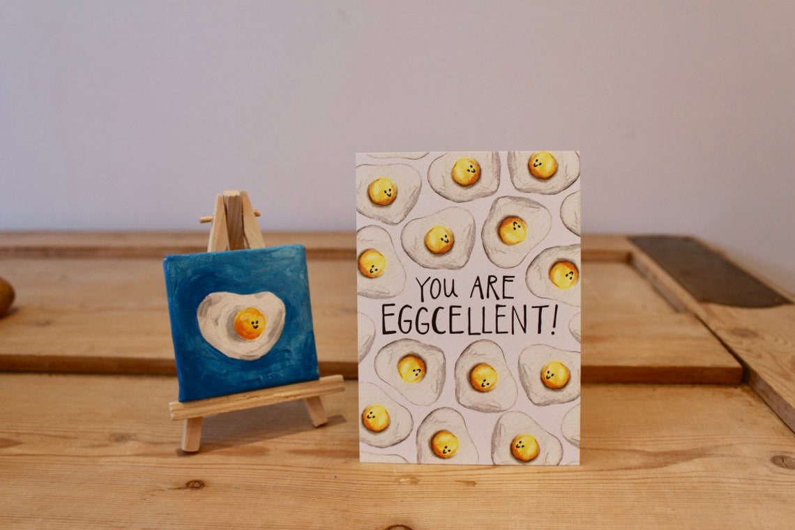 You Are Eggcellent - Excellent Egg Pun - Motivational Postcard - A6 ...