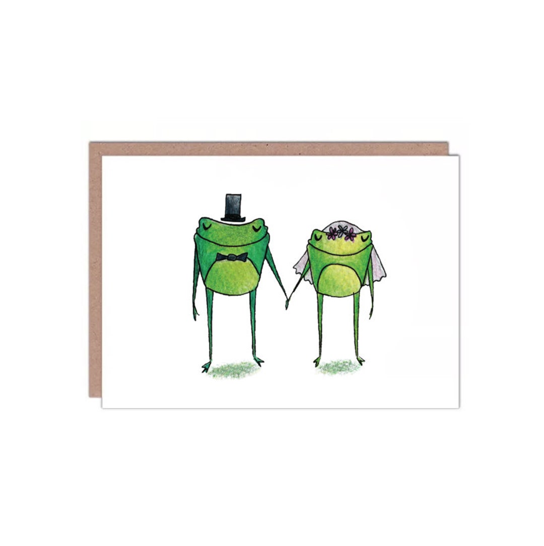 Married Frogs Valentines/engagement/wedding/anniversary Card - Etsy