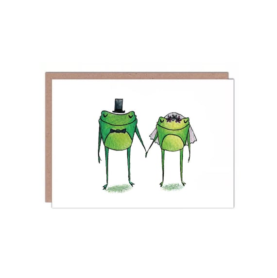 Married Frogs Valentines/Engagement/Wedding/Anniversary Card | Etsy