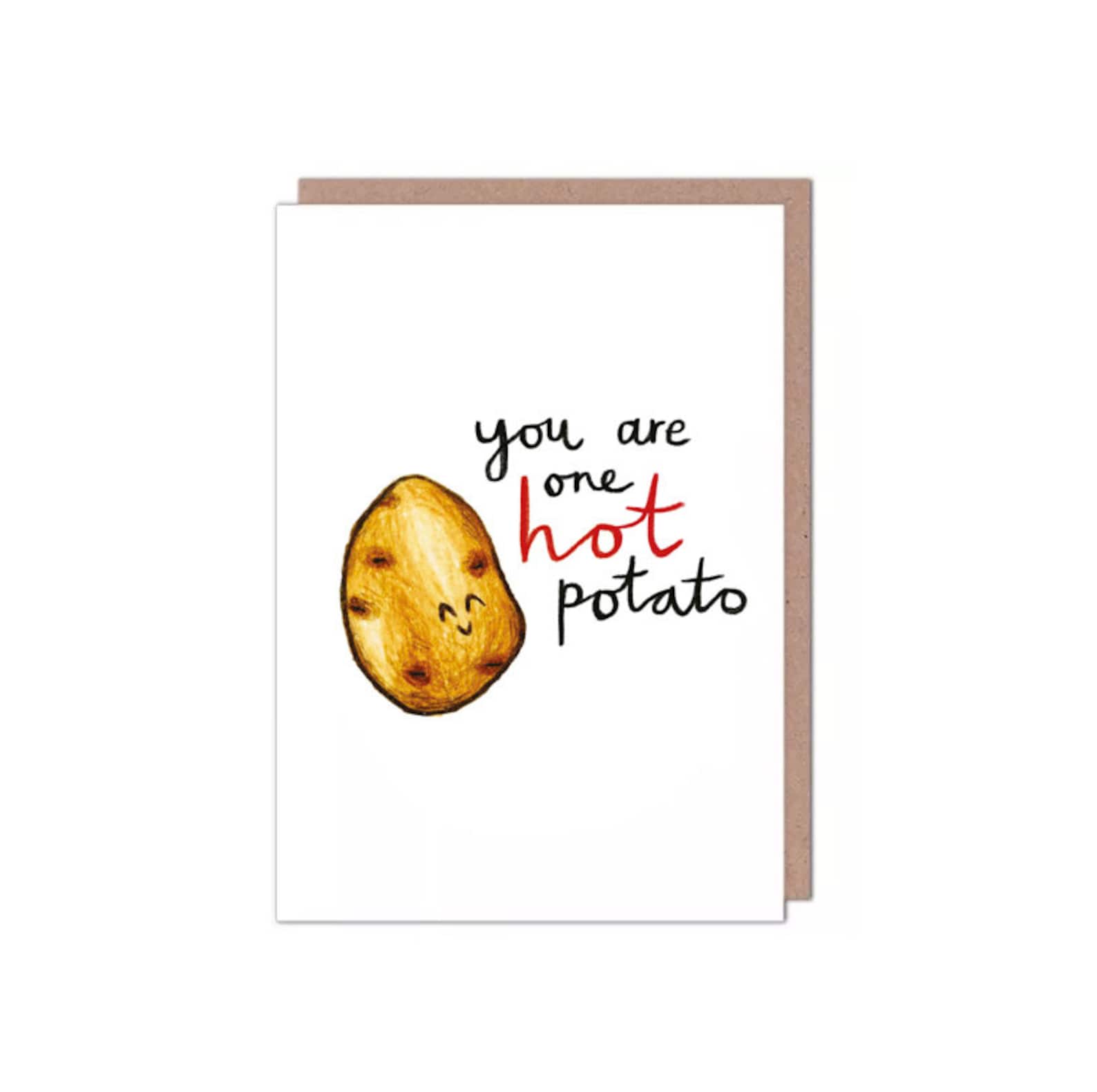 Hot Potato Valentines Anniversary Birthday Pun Card Etsy