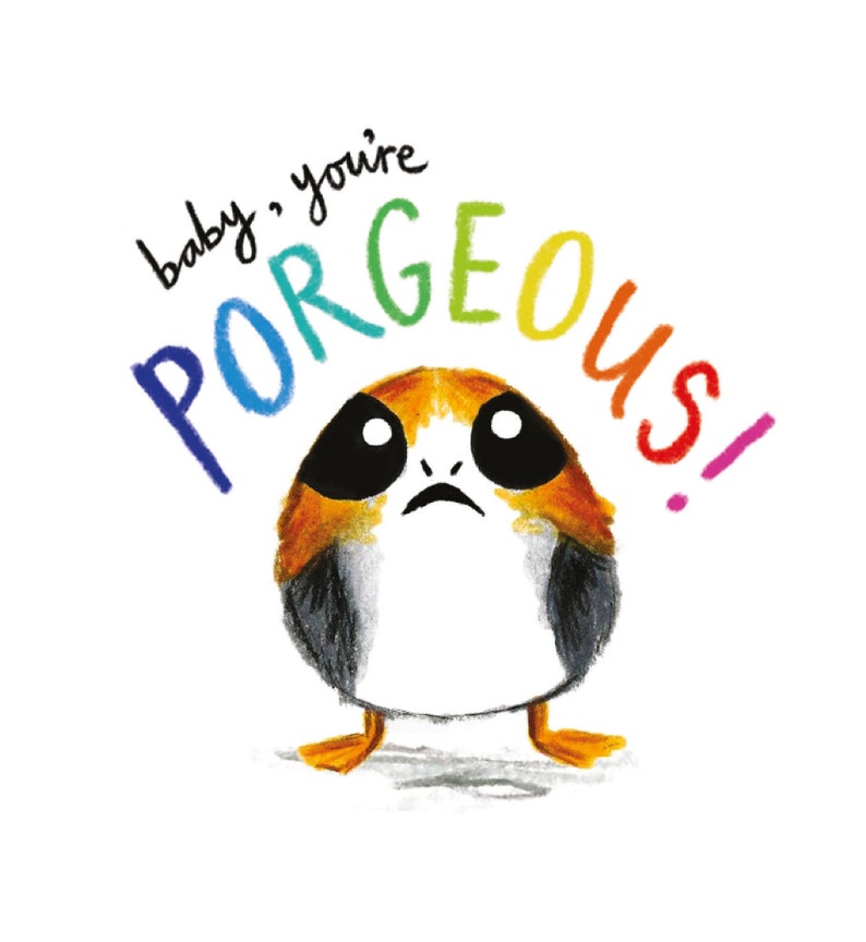 Porg Valentines/birthday/anniversary Star Wars Card - Etsy