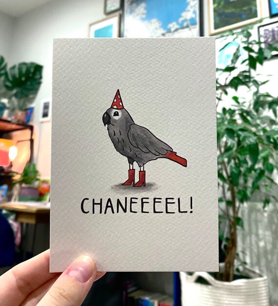 Chanel African Grey Parrot Queen of the Canal | Etsy