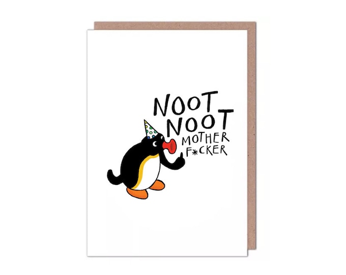 Pingu Noot Noot Birthday Card - Etsy