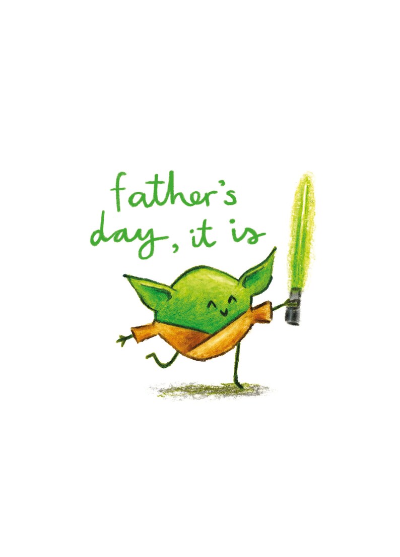 Yoda Father's Day Star Wars Card - Etsy