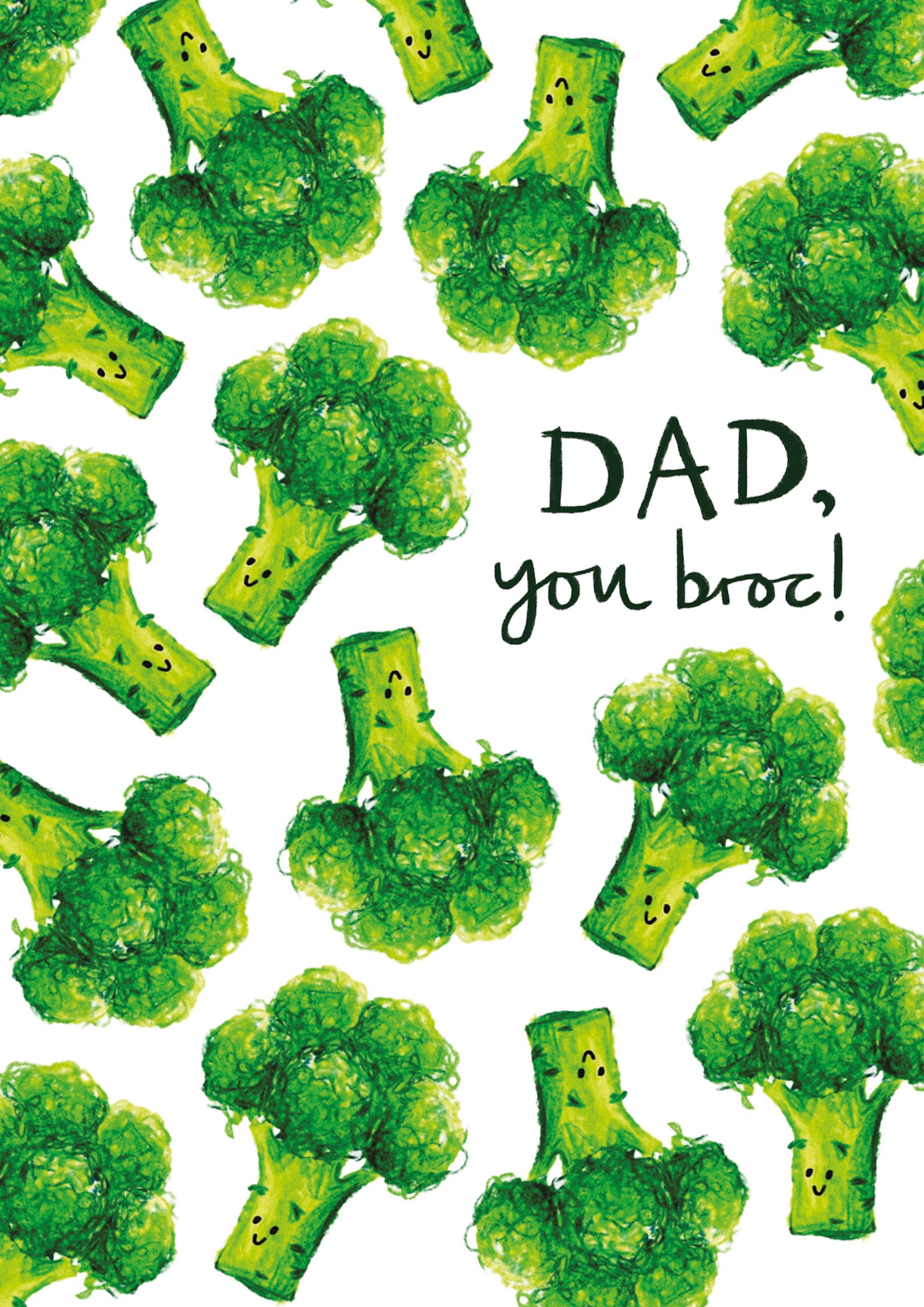 Dad You Broc Father's Day/birthday Broccoli Card - Etsy