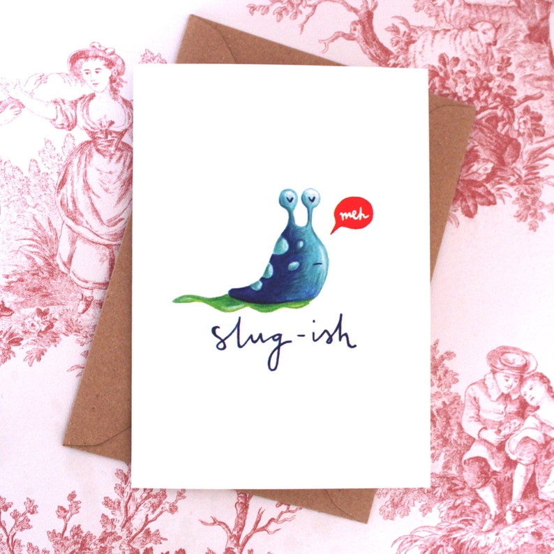 Slugish Slug Card - Etsy
