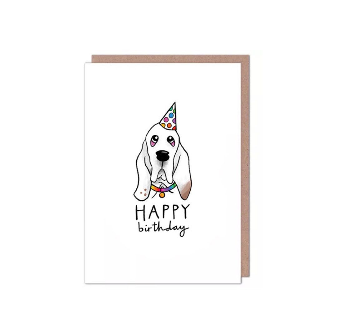 Dog in Hat moby Birthday Card Hound - Etsy