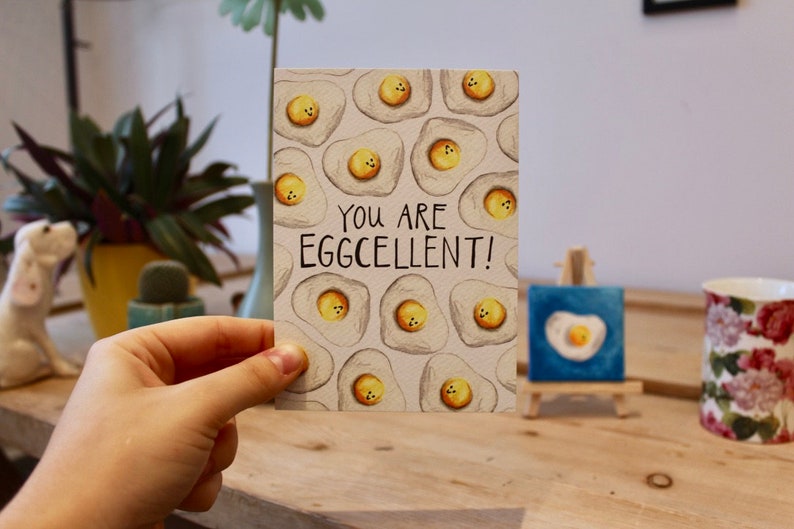 You Are Eggcellent - Excellent Egg Pun - Motivational Postcard - A6 ...