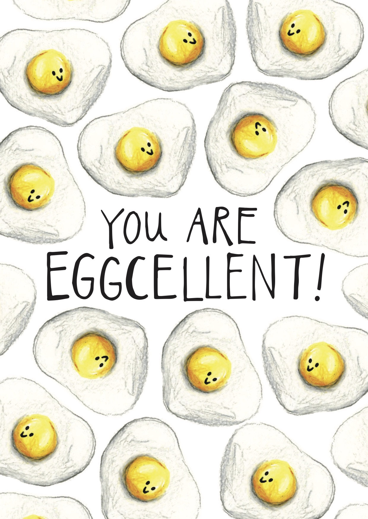 You Are Eggcellent Excellent Egg Pun Motivational Postcard - Etsy