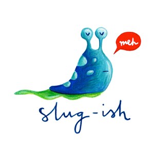 Slugish Slug Card - Etsy