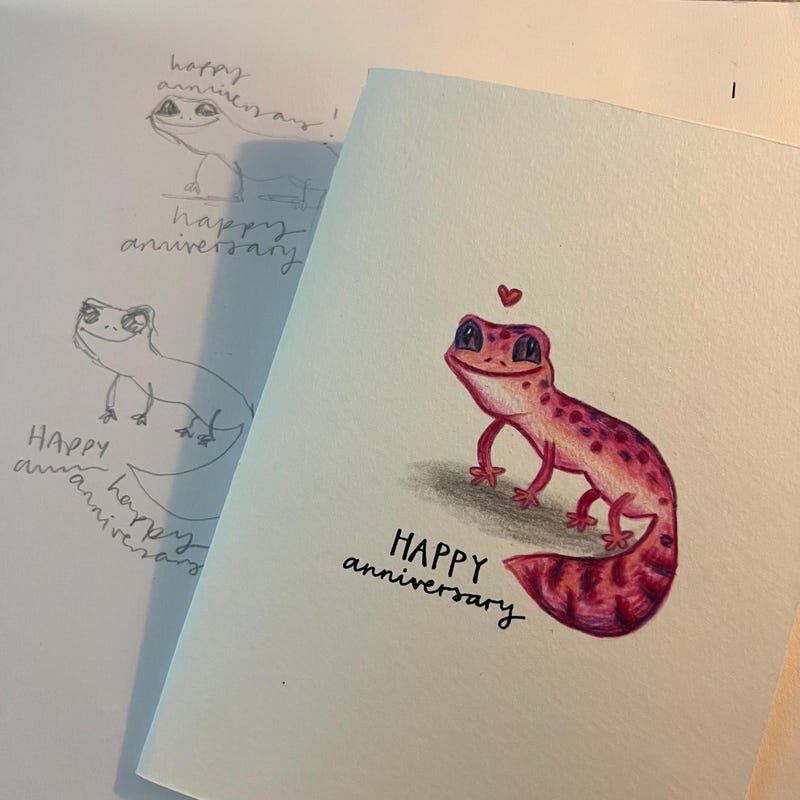 Hand Drawn Birthday Cards - Etsy